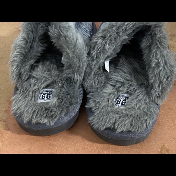 Route 66 | Shoes | Rout 66 Silver Glitter Sparkle Faux Fur Slippers ...